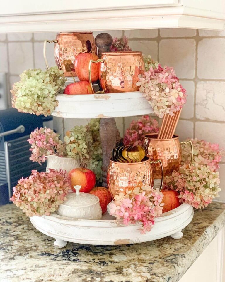 32 Easy Fall Tiered Tray Decor Ideas - Mica Restaurant